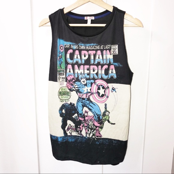 Marvel | Tops | Marvel Captain America Tank L | Poshmark